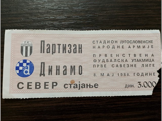 Partizan-Dinamo Zagreb 8.5.1988