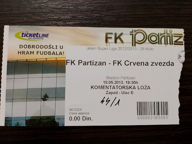 Partizan-Crvena zvezda 18.5.2013