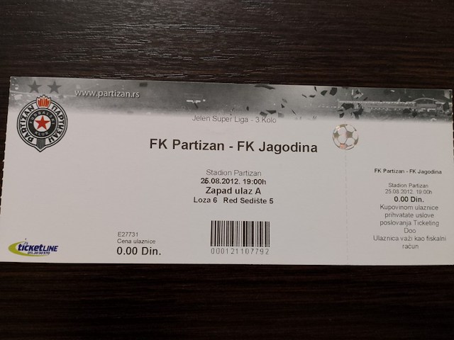 Partizan-Jagodina 26.8.2012