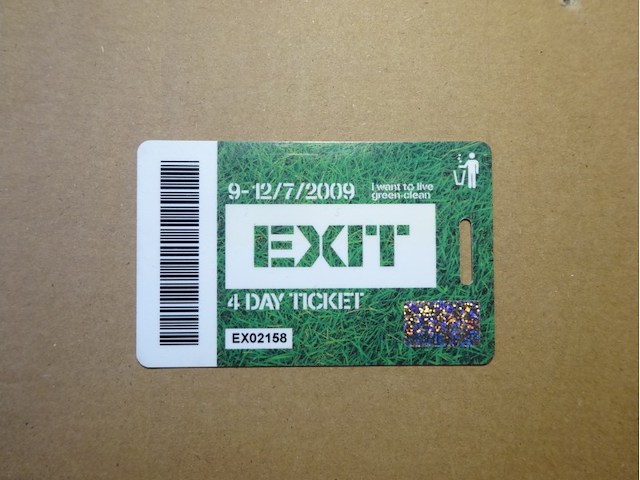 EXIT ulaznica iz 2009 godine