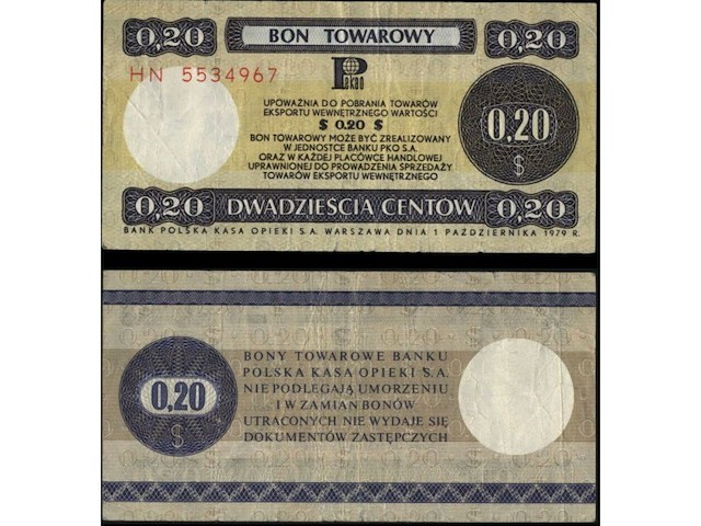 Poljska 20 cents 1979