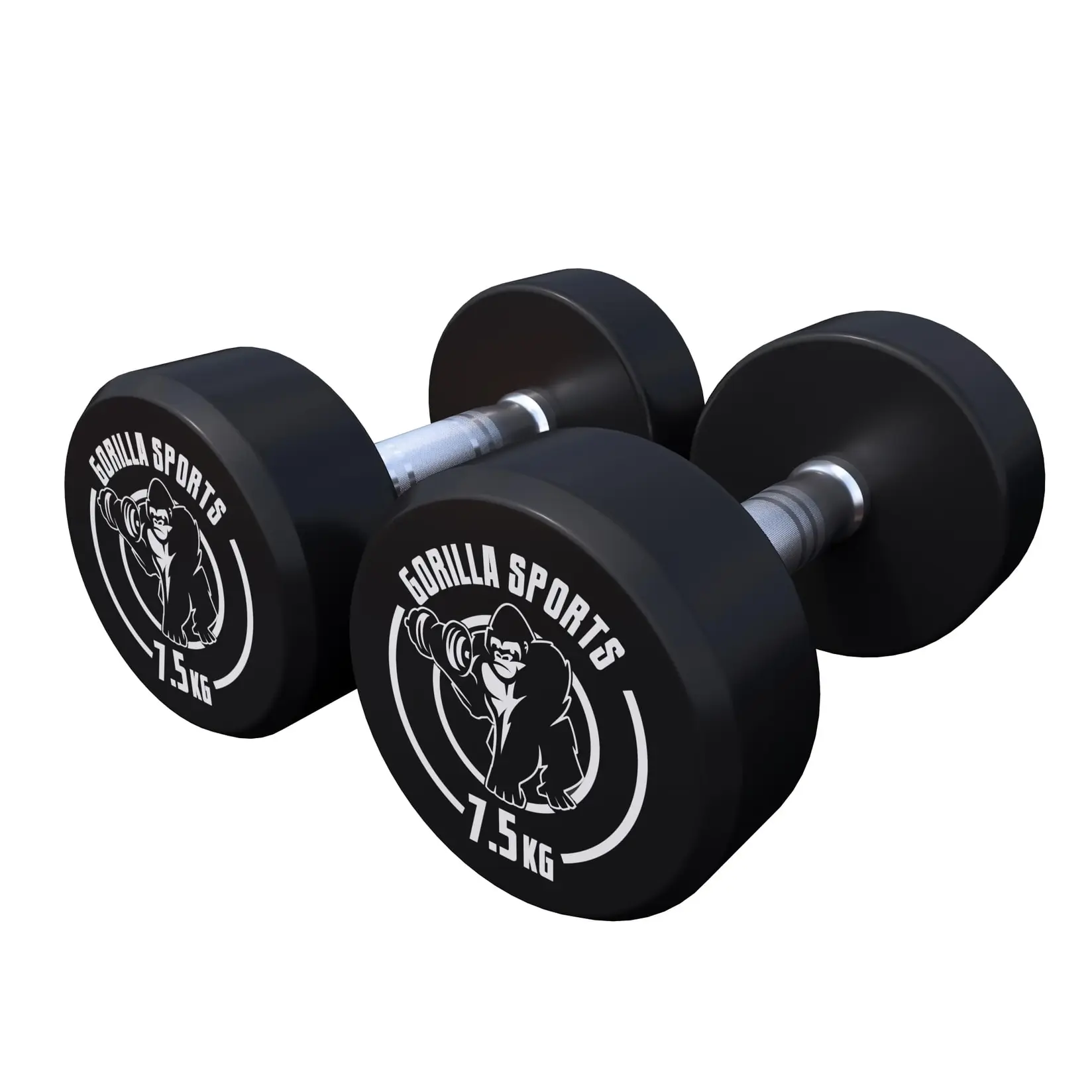 GORILLA SPORTS Bučice gumirane okrugle 2 x 7.5 kg