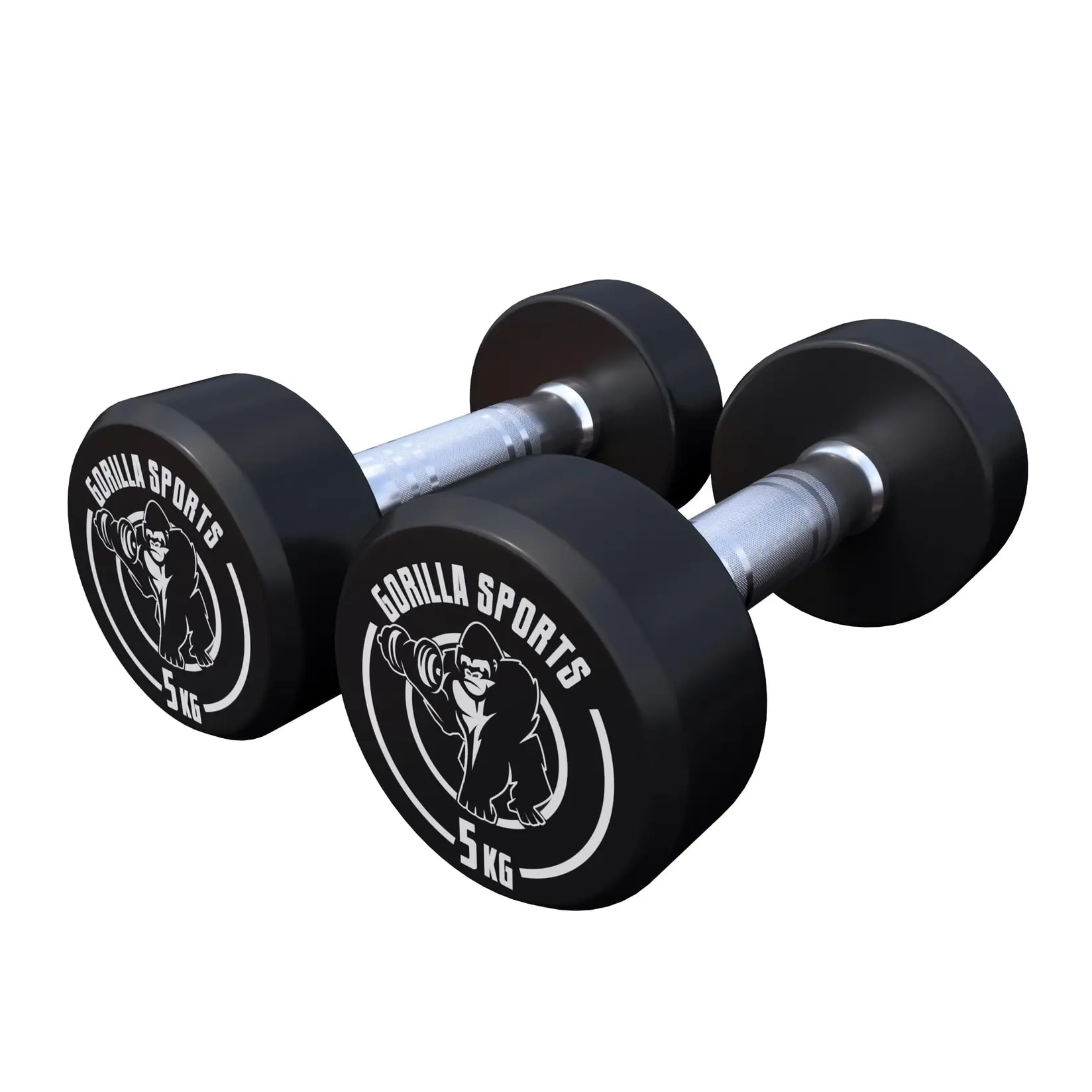 GORILLA SPORTS Bučice gumirane okrugle 2 x 5 kg