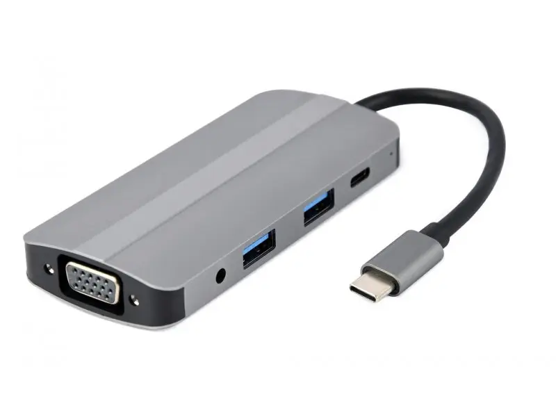 CABLEXPERT Docking station A-CM-COMBO8-02 USB-C - HDMI/VGA/2xUSB/PD/CD/Audio