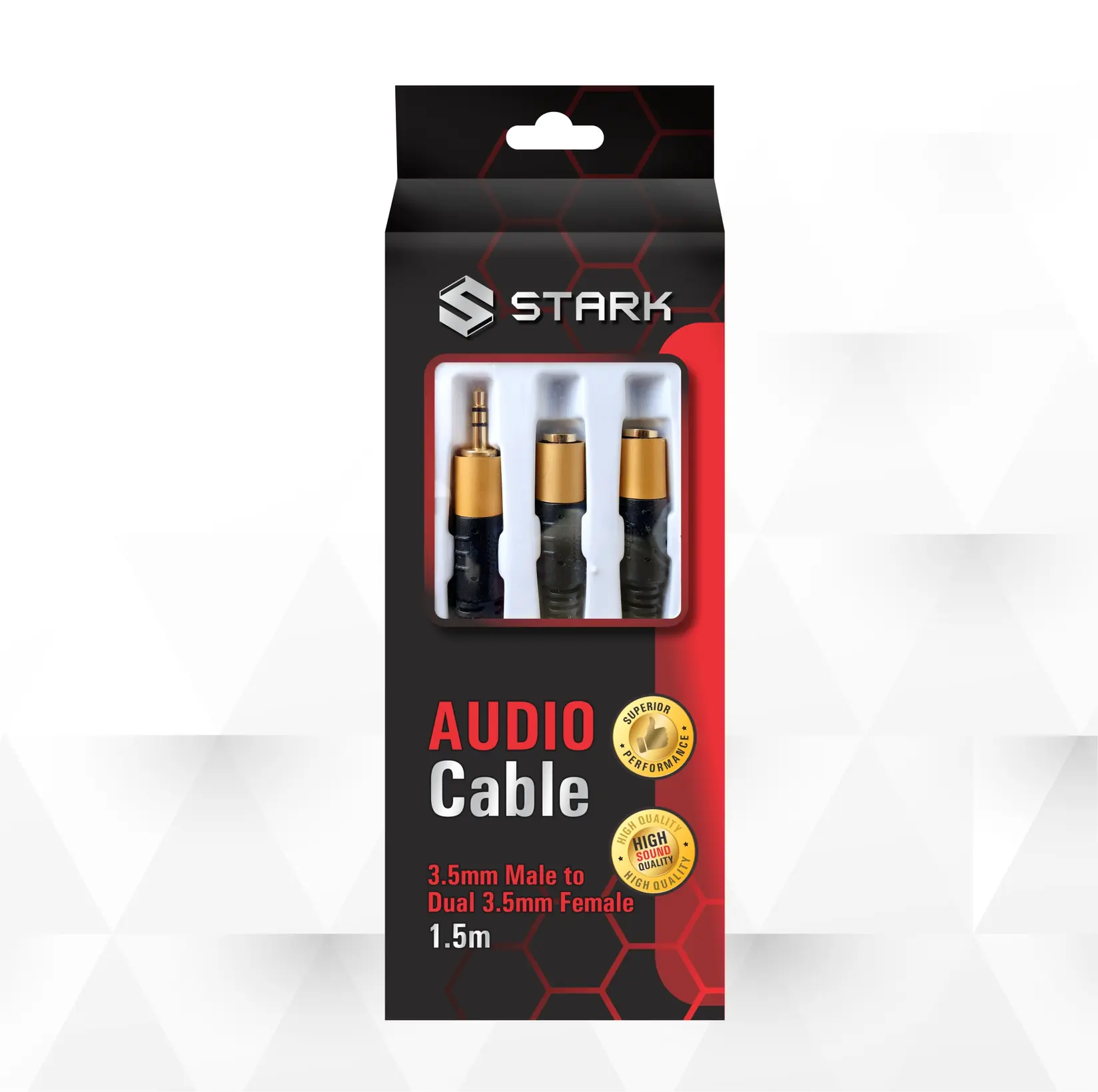 STARK Audio kabl 3.5mm stereo na 2X3.5mm stereo crni