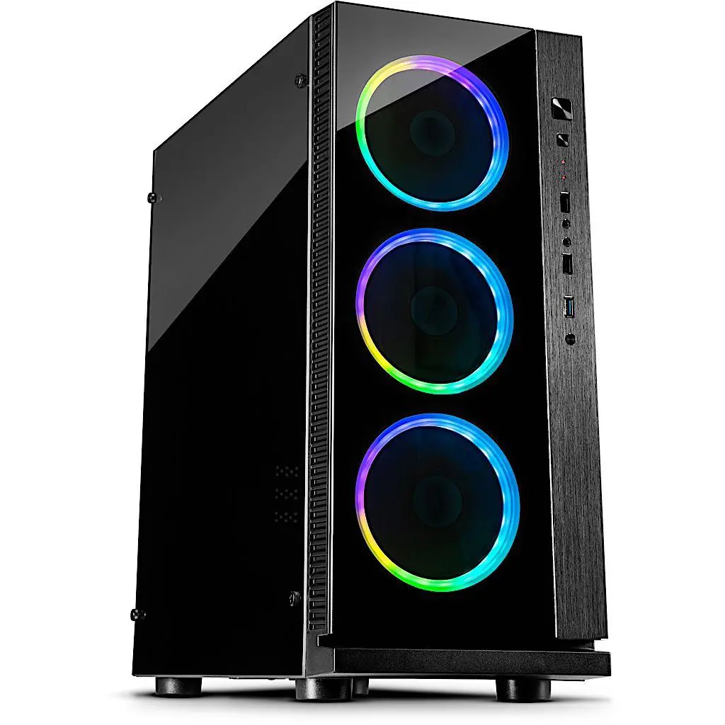 INTERTECH Kućište W-III Midi/ATX/RGB/ITX/bez napajanja crno