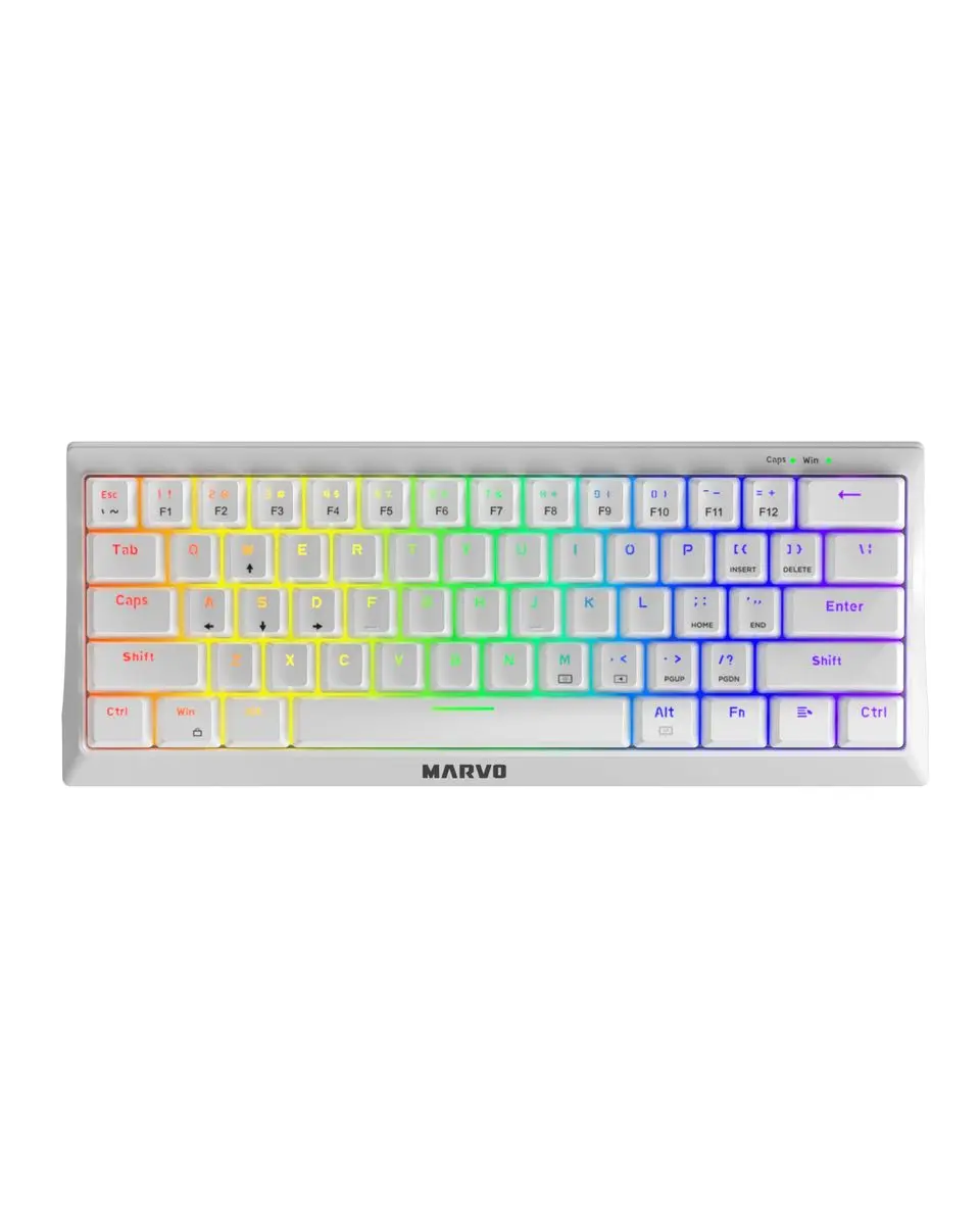 MARVO Tastatura KG962 60% bela