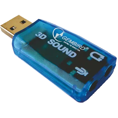 GEMBIRD Zvučna karta USB 5.1 3D zamenjuje audio kontrolor u PC (SC-USB-01)