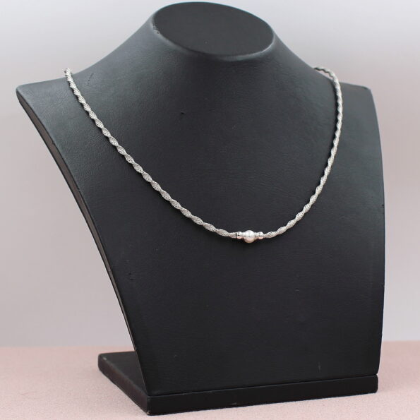 Srebrna ogrlica „PLETENICA“ 919
