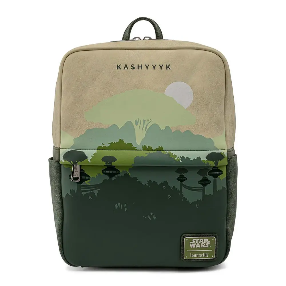 LOUNGEFLY Ranac Star Wars Lands Kashyyyk Square Mini Backpack zeleni