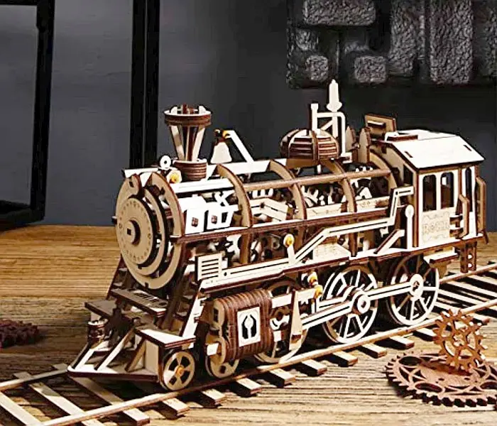 ROBOTIME 3D puzle Locomotive braon