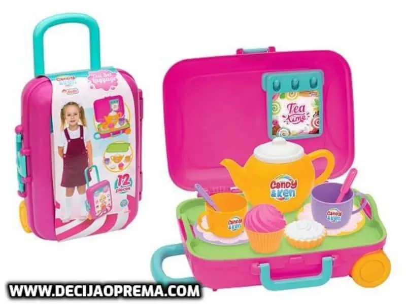 Candy & Ken Set za čaj u koferu za decu