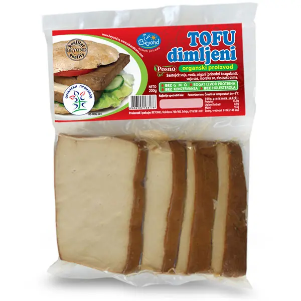 BEYOND Dimljeni tofu sir organski sertikovani sečeni 250g