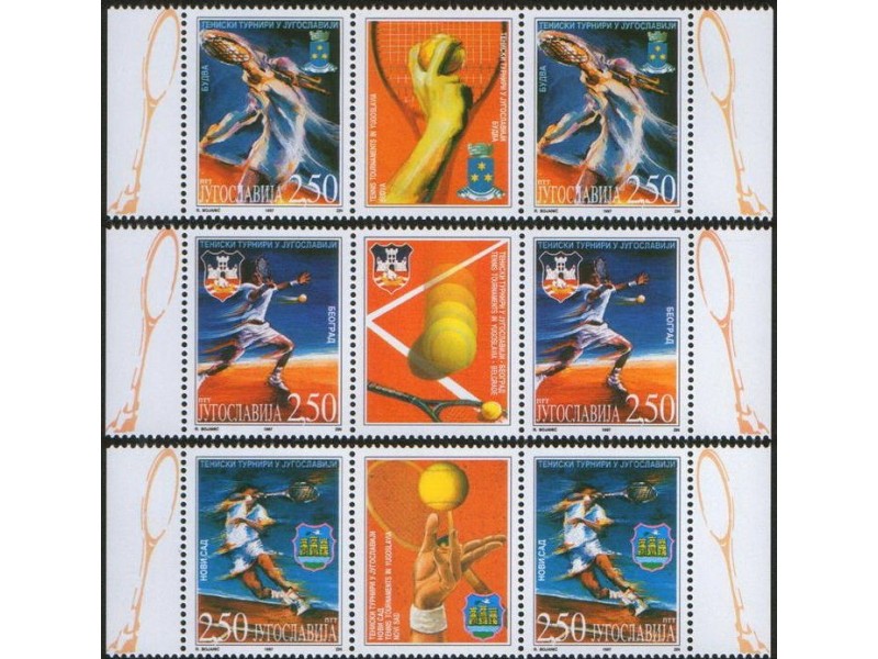 Jugoslavija 1997 Tenis srednji red MNH