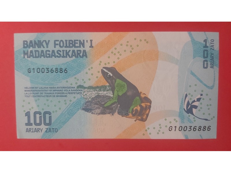 100 ariary 2017 god Madagaskar UNC