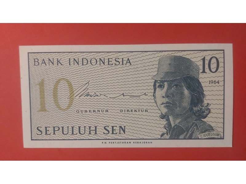 10 sen 1964 god Indonezija UNC