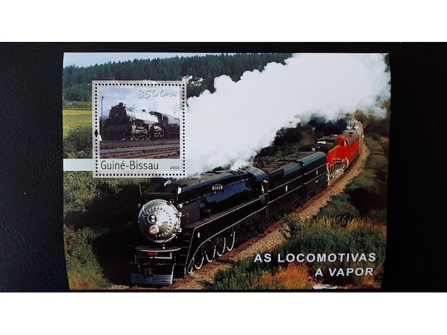 Lokomotive (parne) - Guinea Bissau 2003 ** Blok