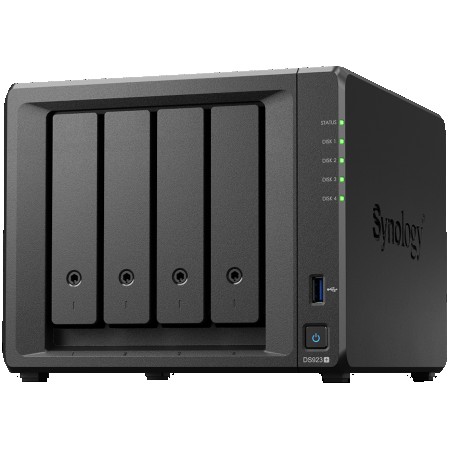 Synology DiskStation DS923+, Tower, 4-Bays 3.5 SATA HDDSSD, 2 x M.2 2280 NVMe SSD slot, CPU AMD R1600 2-core 2.6 (base) 3.1 (turbo) GHz, 4