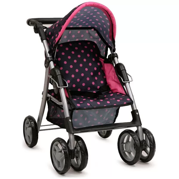 Cangaroo Kolica za lutku Pinky dots (CAN6449)