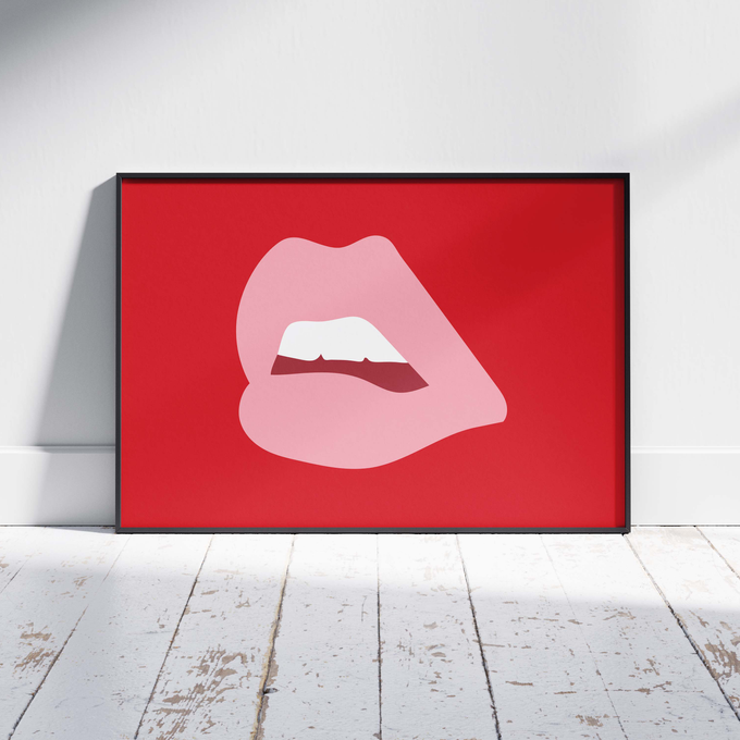 Otkaceni - Lips red print