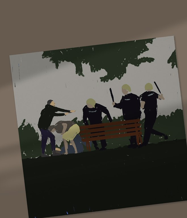 Ilustracija Protesti II 30x30cm