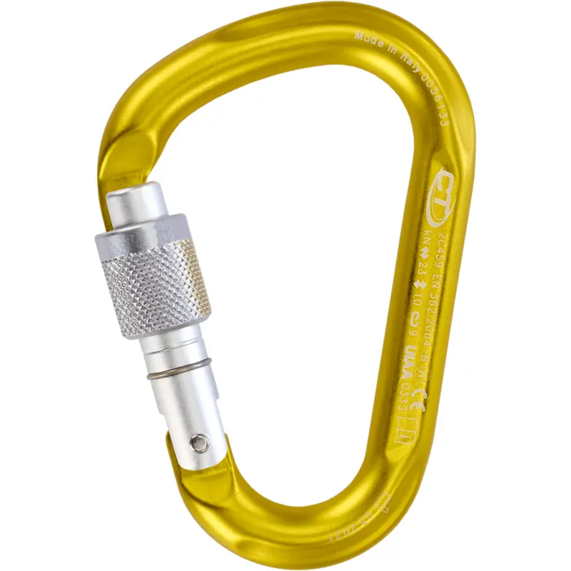 Climbing Technology Snappy SG HMS karabiner sa bravicom žuti