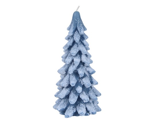 NG dekoracija - CANDLE SNOW TREE 20cm 215826 - Blue - KMG