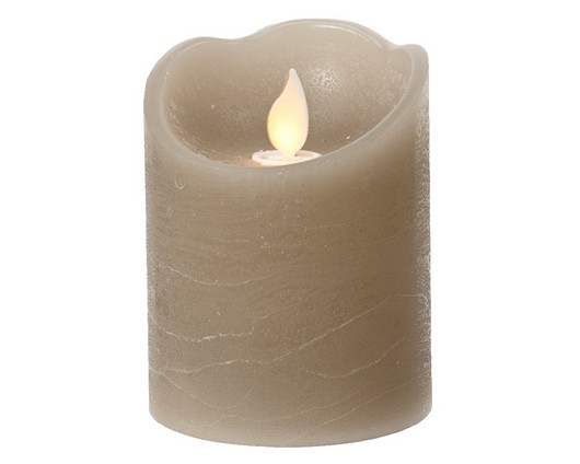 NG dekoracija - LED CANDLE 10cm 486758 - Light grey - KMG