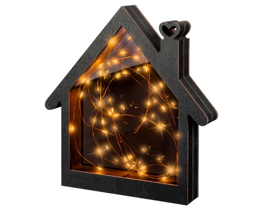 NG dekoracija - LED HOUSE FRAME 27cm 487134 - Black - KMG