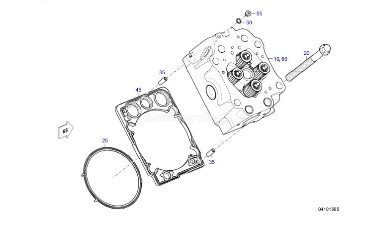 MTU CYLINDER HEAD glava cilindra za dampera sa krutom šasijom