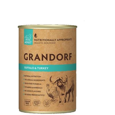 Grandorf Dog Adult Grain Free Konzerva Bizon & Ćuretina 400g