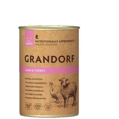 Grandorf Dog Puppy Grain Free Konzerva Jagnjetina & Ćuretina 200g