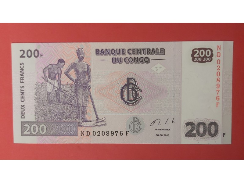 200 francs 2013 god Kongo UNC