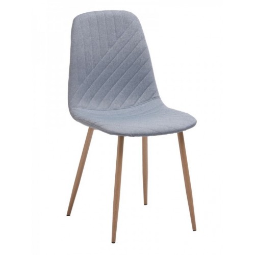 Trpezarijska stolica svetlo plava/hrast