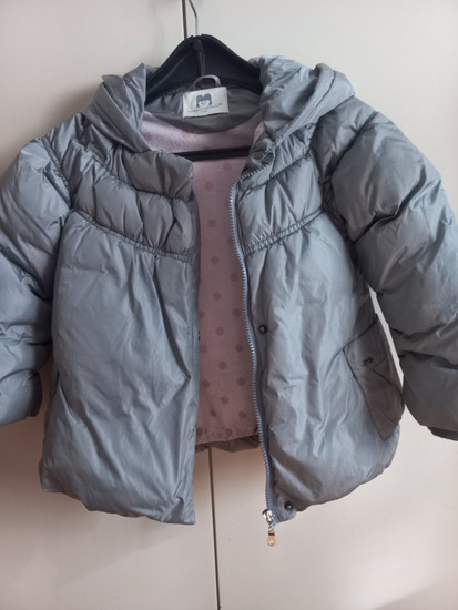 Siva pretopla zimska jaknica 120cm