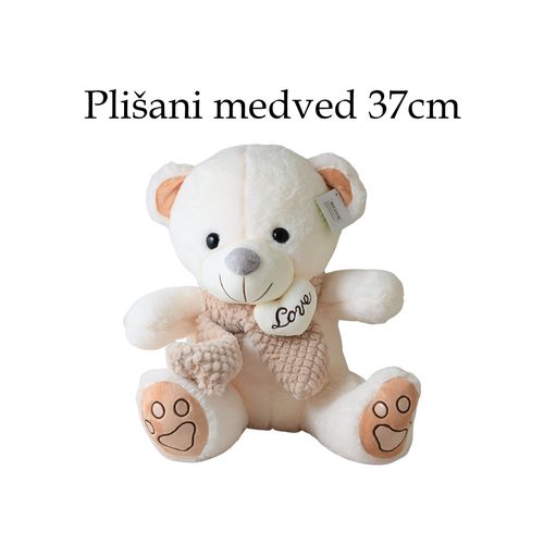 Plišani medved sa šalom 37cm 002826