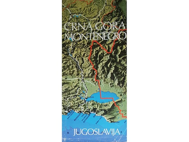Karta `CRNA GORA` Jugoslavija