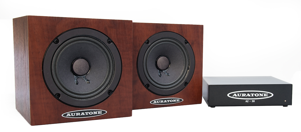 Auratone 5C WoodGrain Pair & Auratone A2-30 Power Amplifier - Bundle