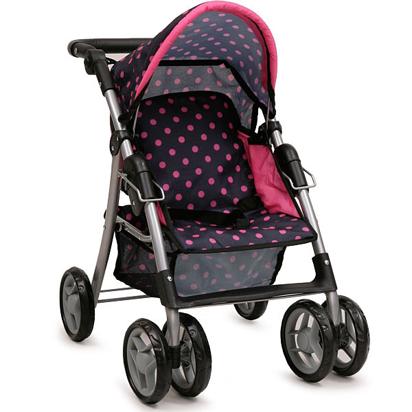 Cangaroo Kolica za lutku Pinky dots CAN6449