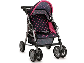 Cangaroo Kolica za lutku Pinky dots (CAN6449)