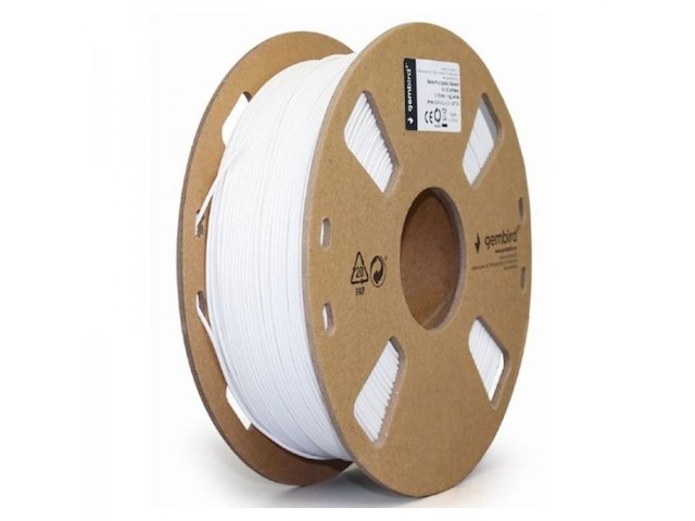 3DP-PLA-01-MTW Mat PLA Filament za 3D stampac 1.75mm, kotur 1KG, white