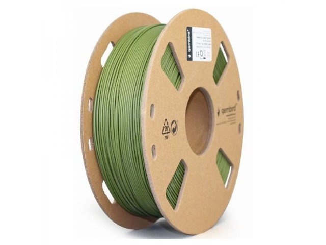 3DP-PLA-01-MTMG Mat PLA Filament za 3D stampac 1.75mm, kotur 1KG, military green