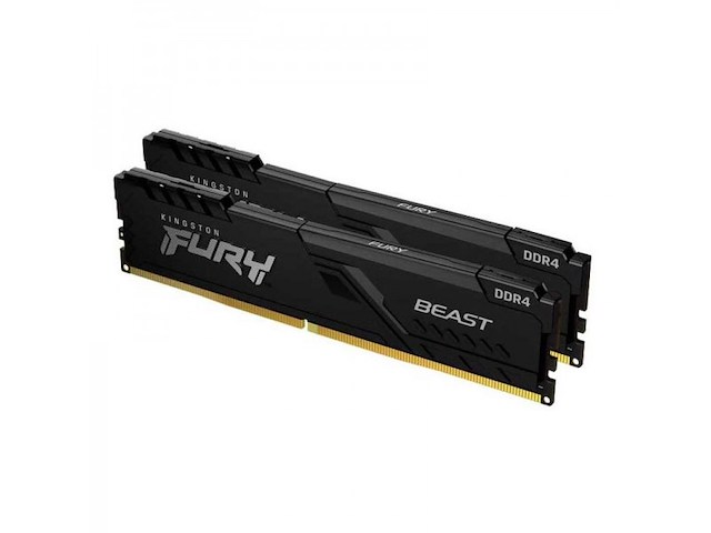 Memorija KINGSTON Fury Beast KF432C16BB1K2/32 32GB(2X16GB)/DIMM/DDR4/3200MHz/crna