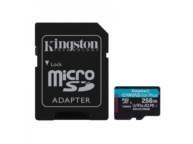 Memorije kartice KINGSTON SDCG3/256GB/microSDXC/256GB/170MB/s-90MB/s+adapter