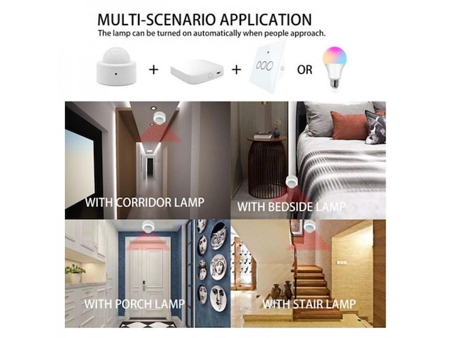 ZIGBEE-SMART-ALARM-RSH-MS10 Gembird RSH Tuya 2 in 1 Zigbee Mini PIR Motion Detector Human Infrared S