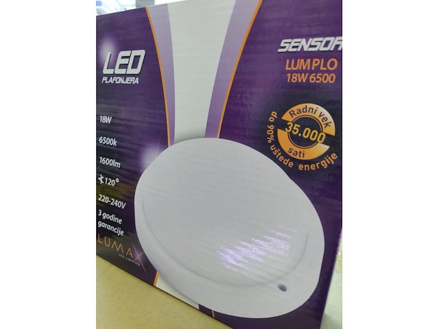 SENSOR Led plafonjera 18W 6500K