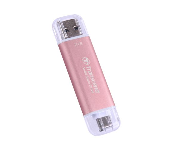 Transcend - 2TB, Portable SSD, ESD310P, USB 10Gbps, Type C/ A,Pink