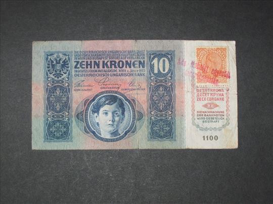 10 Kronen 1915 , validirana u dve države
