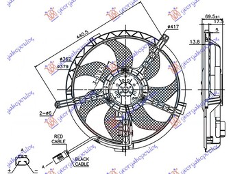 VENTILATOR KOMPLET (2 PIN) MINI CABRIO (R57) 08-10