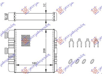 GREJAC KABINE (BR) (205x155x32) OPEL ZAFIRA TOURER 11-16